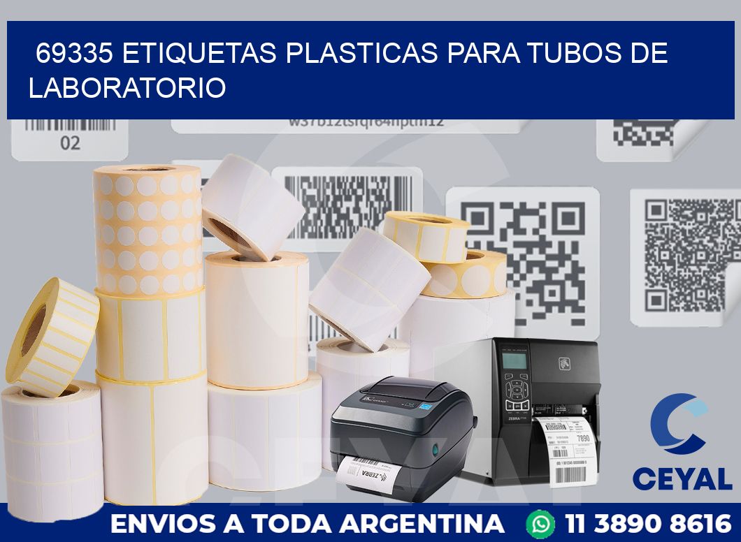 69335 ETIQUETAS PLASTICAS PARA TUBOS DE LABORATORIO | Etiquetas Ceyal